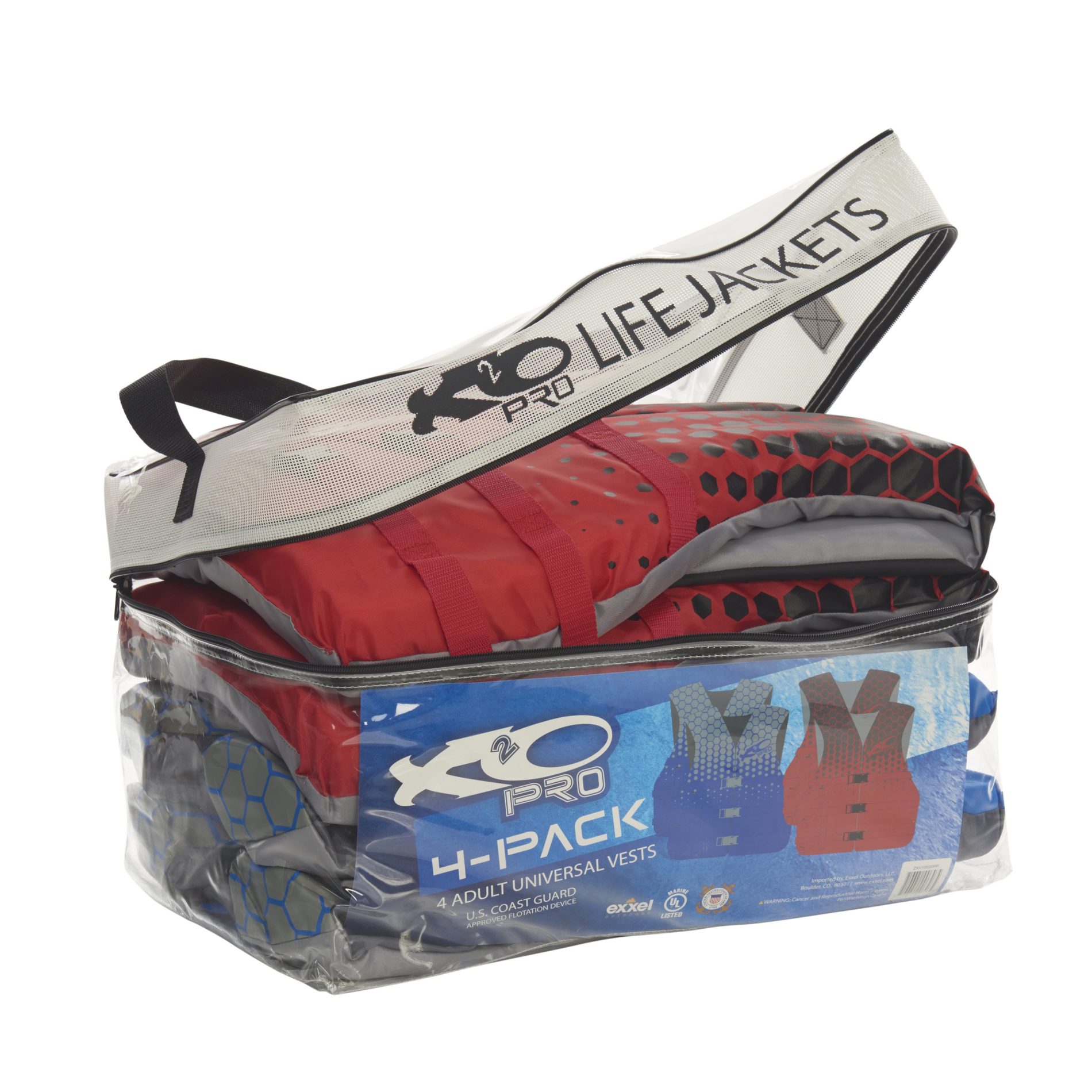 X2O Sports | Universal Life Vest 4 Pack